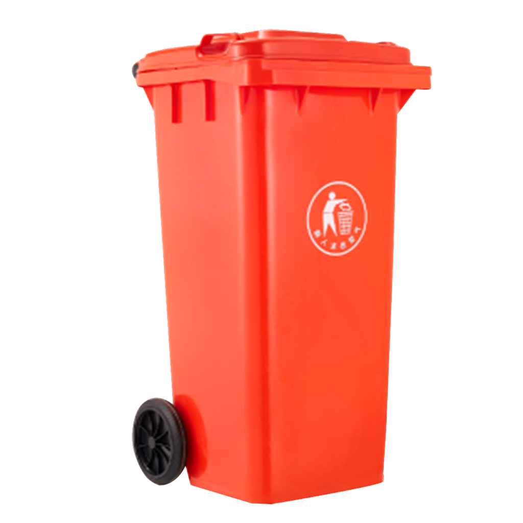 TRASH BIN 120 LITER WITHOUT PEDAL RED | HOMWELL